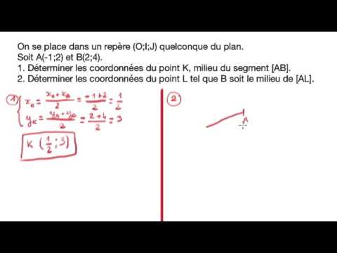 02 - Coordonnées du milieu d'un segment. - YouTube