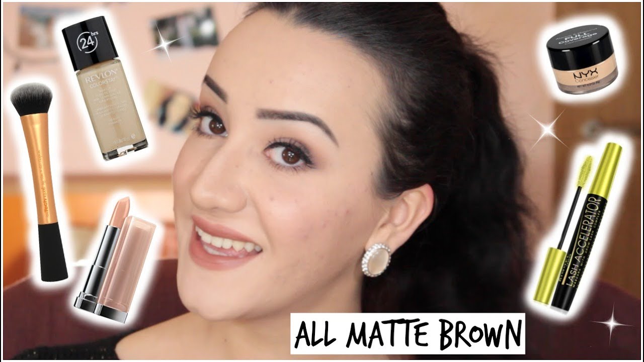 ENG:All Matte Brown Makeup Tutorial - YouTube