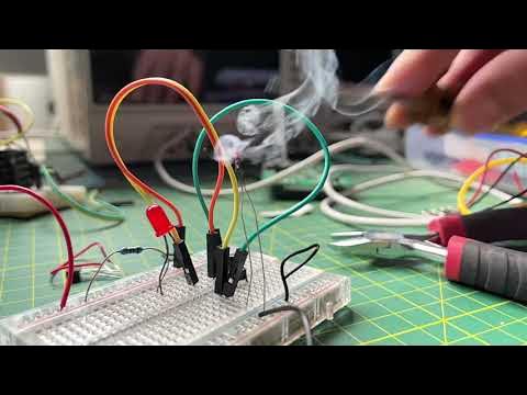 Model rocket launch controller basic circuit test - YouTube