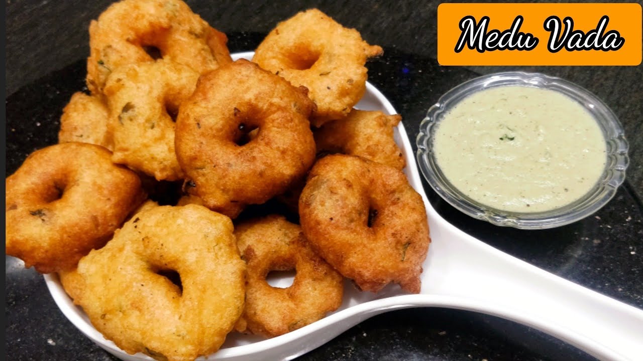 Medu Vada South Indian Fritters Recipe || Urad dal Vada Recipe ...