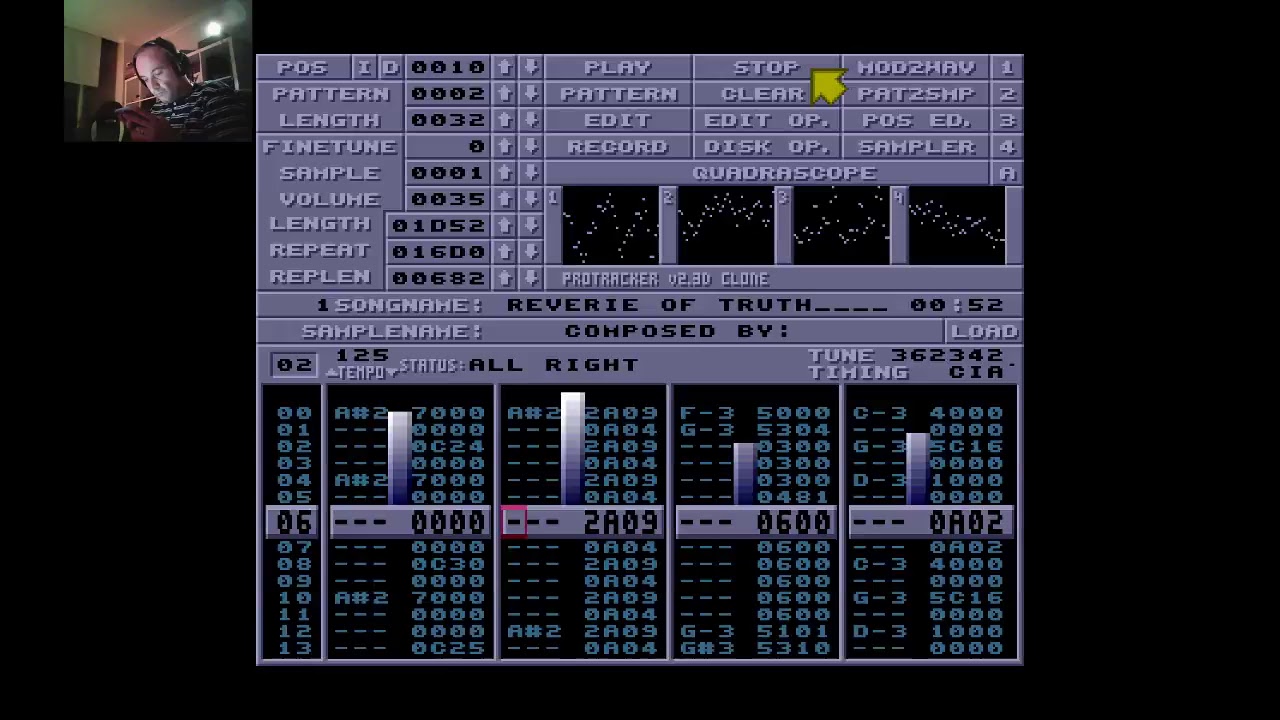 Composing in Protracker 2 - YouTube