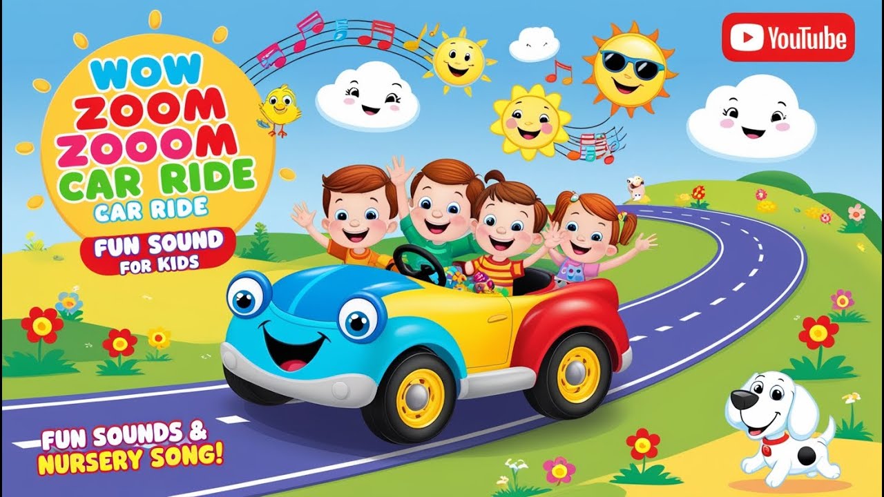 Welcome to Wow Kids || Zoom Zoom Car Ride Fun Sounds || Nursery Song ...