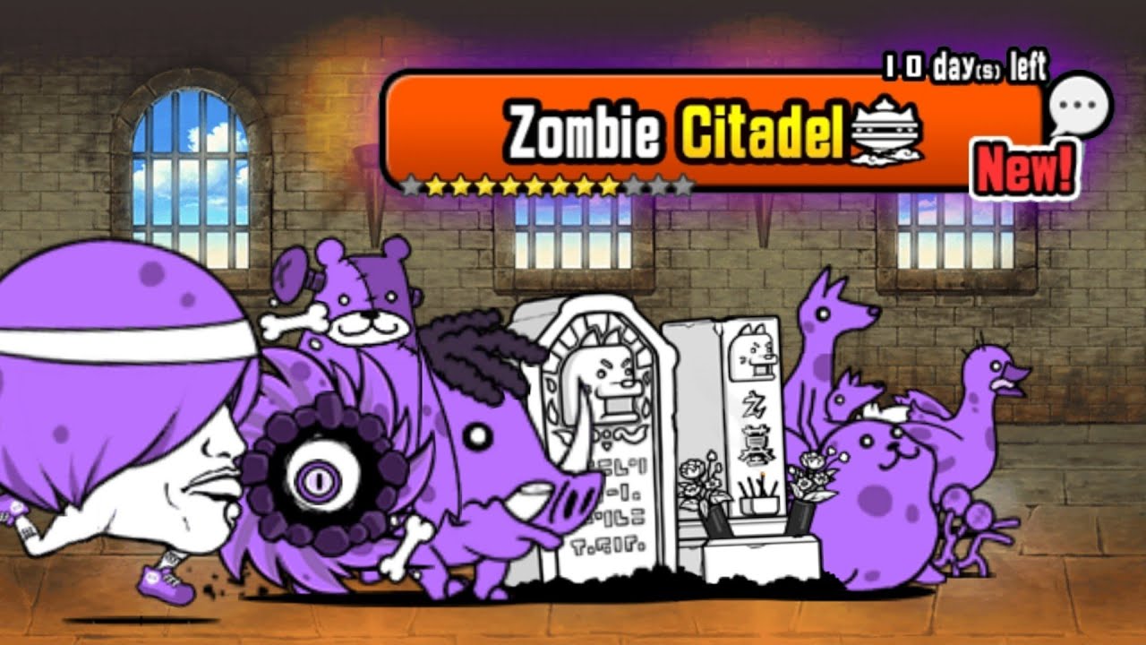 Zombie Citadel (Floor 1-10) - The Battle Cats - YouTube