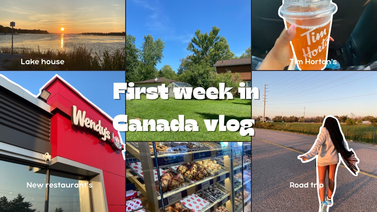 SUMMER VLOG|| FIRST WEEK IN CANADA, new restaurants, road trip, sunset ...