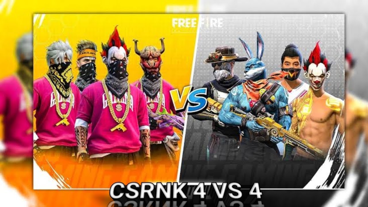 CSRNKED 4VS 4 Free fire gameplay #freefire #ajjuvai94 - YouTube