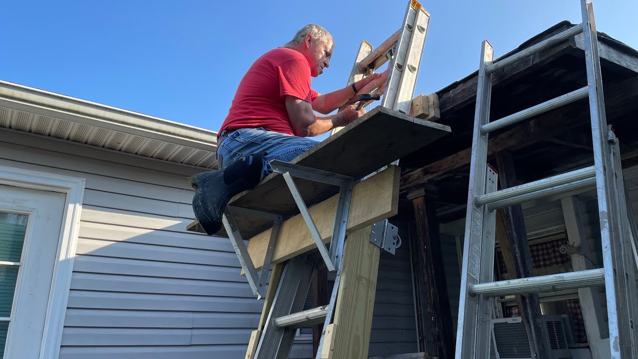 Preparing for Mobile Home Roofing Job ~ Building a Shingle Lift ~ # ...