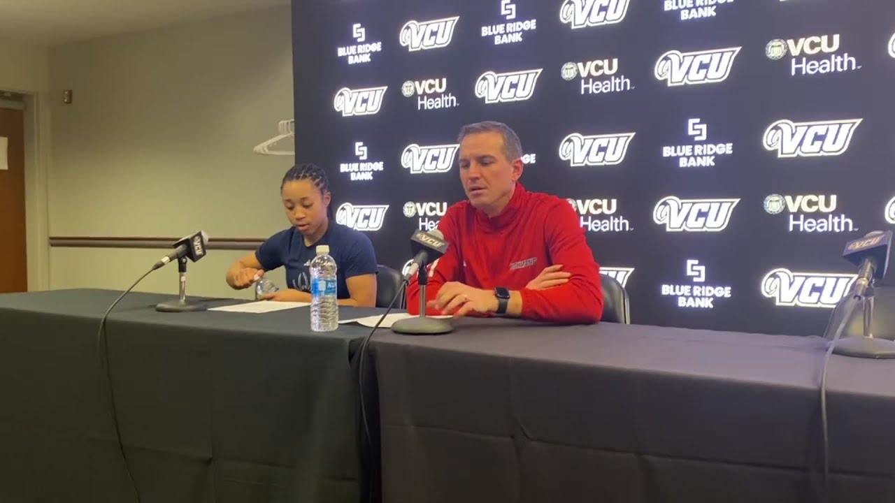 Richmond women's basketball coach Aaron Roussell, guard Grace Townsend ...