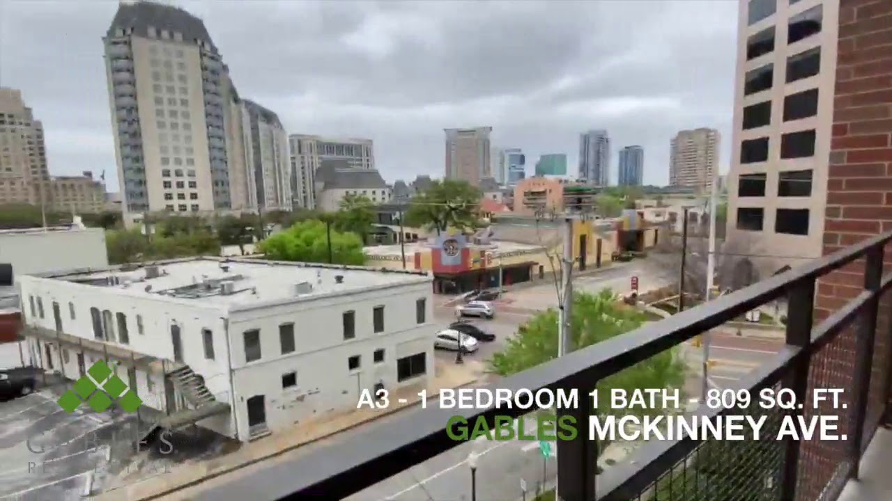 Gables McKinney Avenue 1bd/1ba 809sq.ft. Walk-through - YouTube
