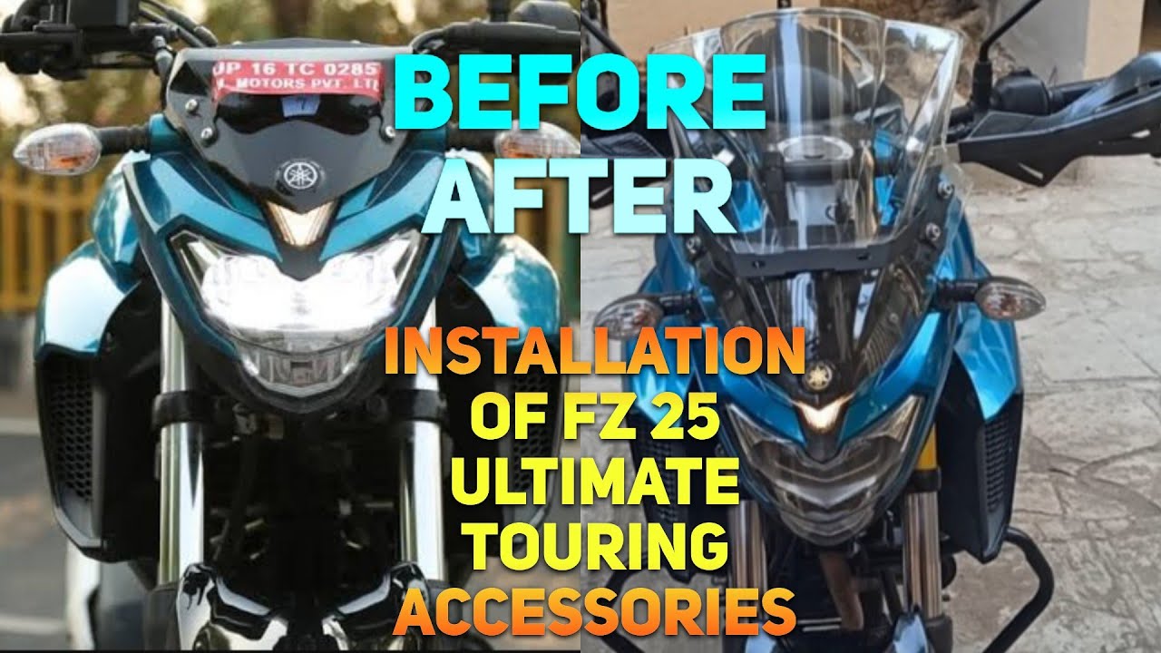 Ultimate touring & modification accessories installation on Yamaha FZ25 ...