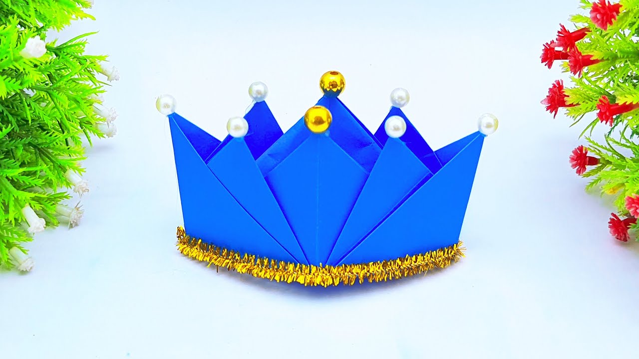 How To Make Paper Crown Making Tutorial | Handmade Origami Queen Crown ...