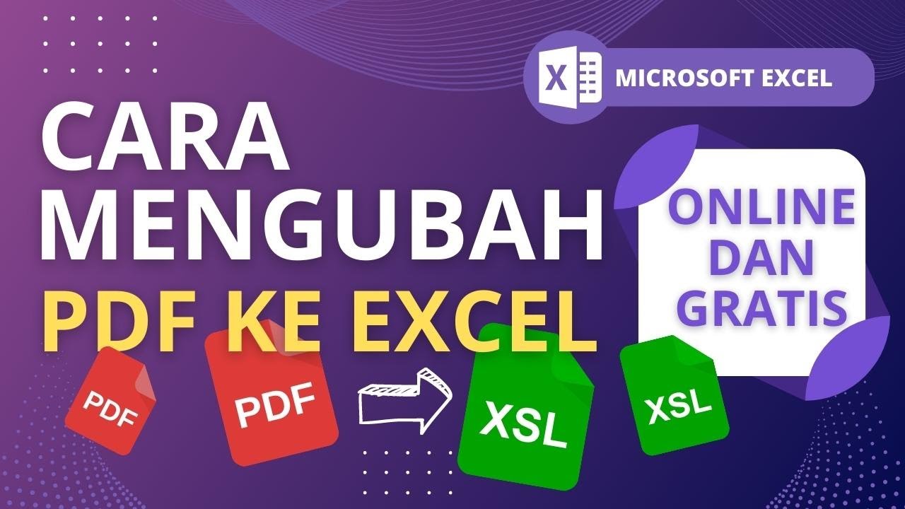 Cara mengubah file PDF ke Excel online dan gratis | Tips Excel - YouTube
