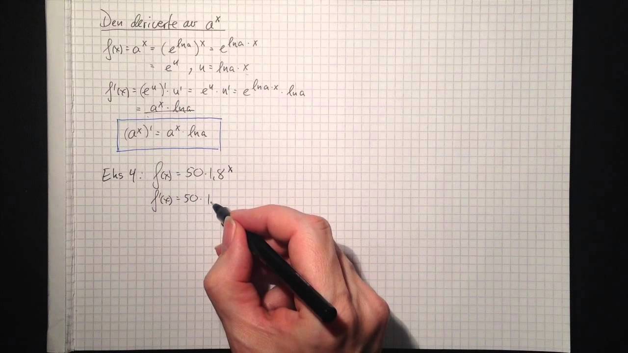 Matematikk R1: Derivasjon av e og ln funksjoner - YouTube