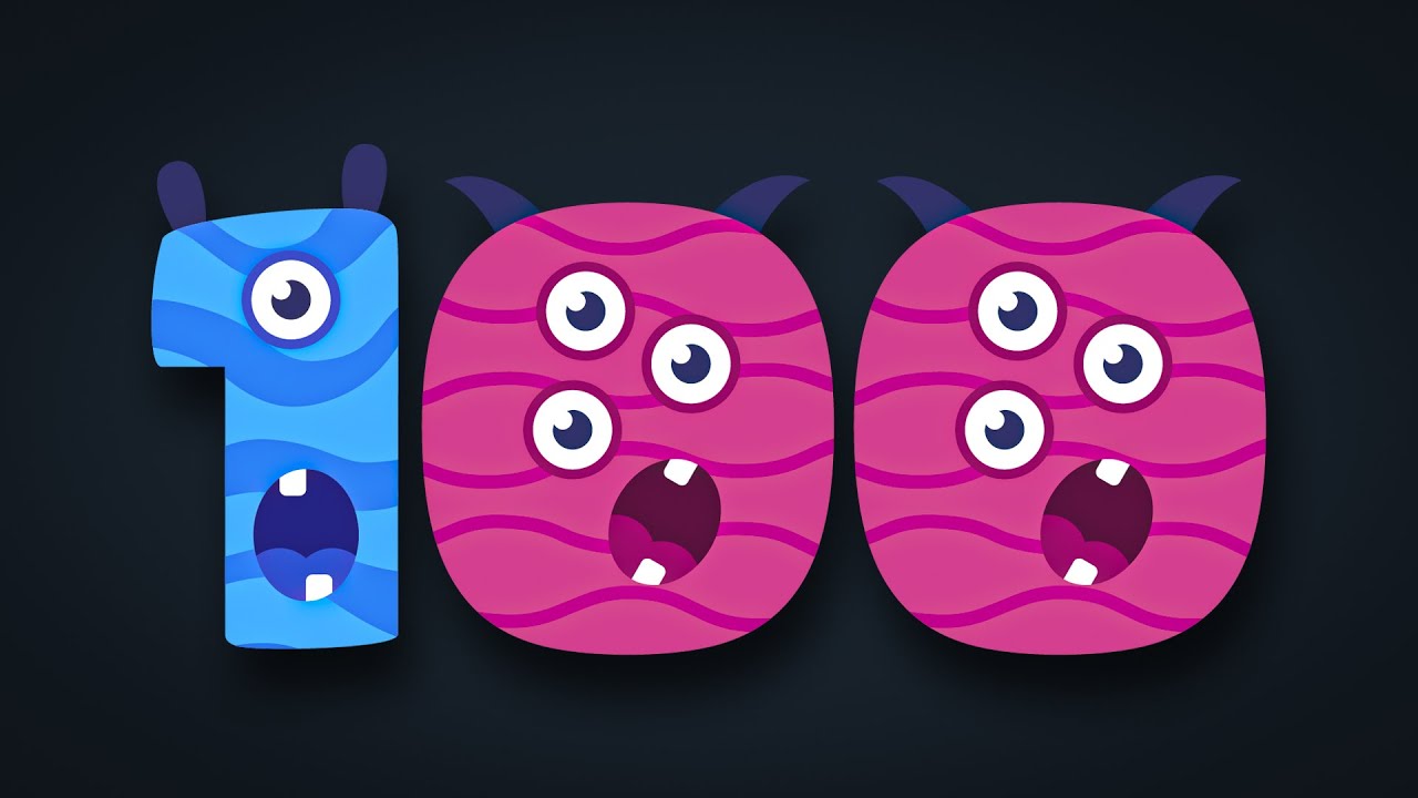 123 Numbers for Kids: Learn Counting 1-100 | Cartoons for Children ...