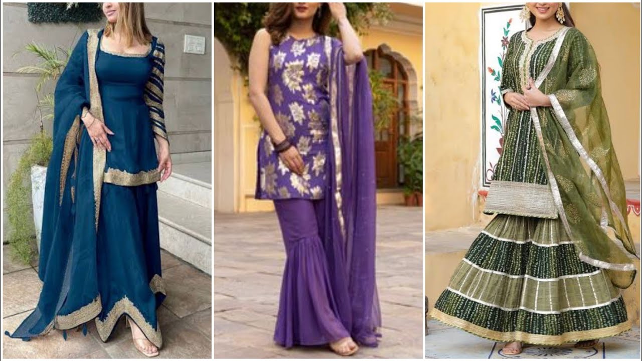 Beautiful & Unique Sharara Dresses Designs For Party & Function/Sharara ...