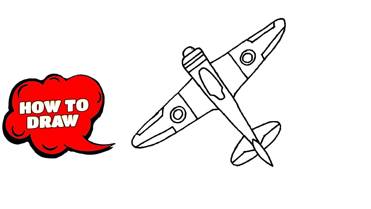 How to draw a fighter plane | Drawing step by step easy - YouTube