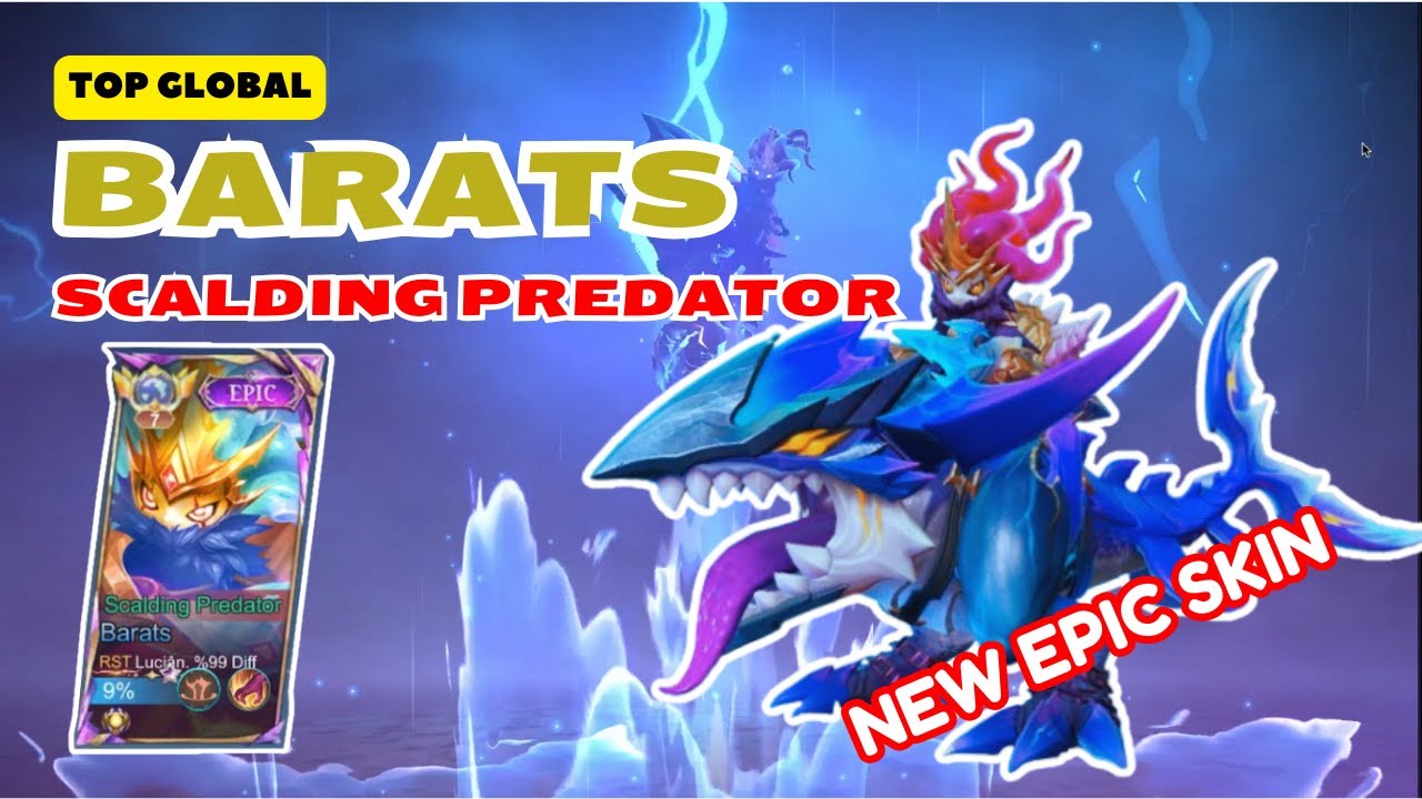 🦖 NEW BARATS EPIC SKIN SCALDING PREDATOR 🐟 TOP GLOBAL BARATS GAMEPLAY 💀 ...
