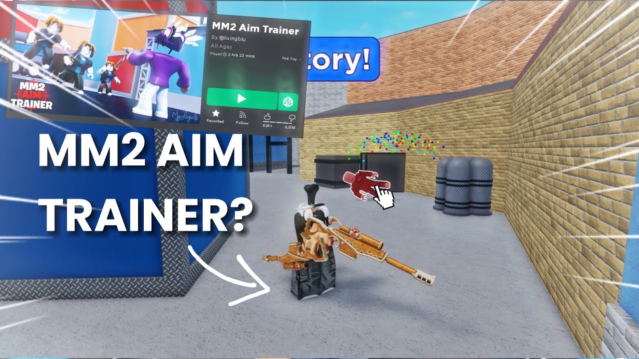 Playing MM2 AIM TRAINER - YouTube