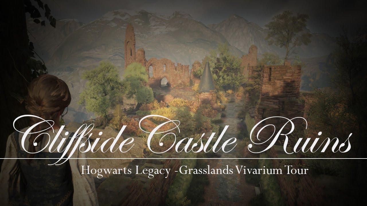 Hogwarts Legacy Grassland Vivarium Design - Cliffside Castle Ruins ...