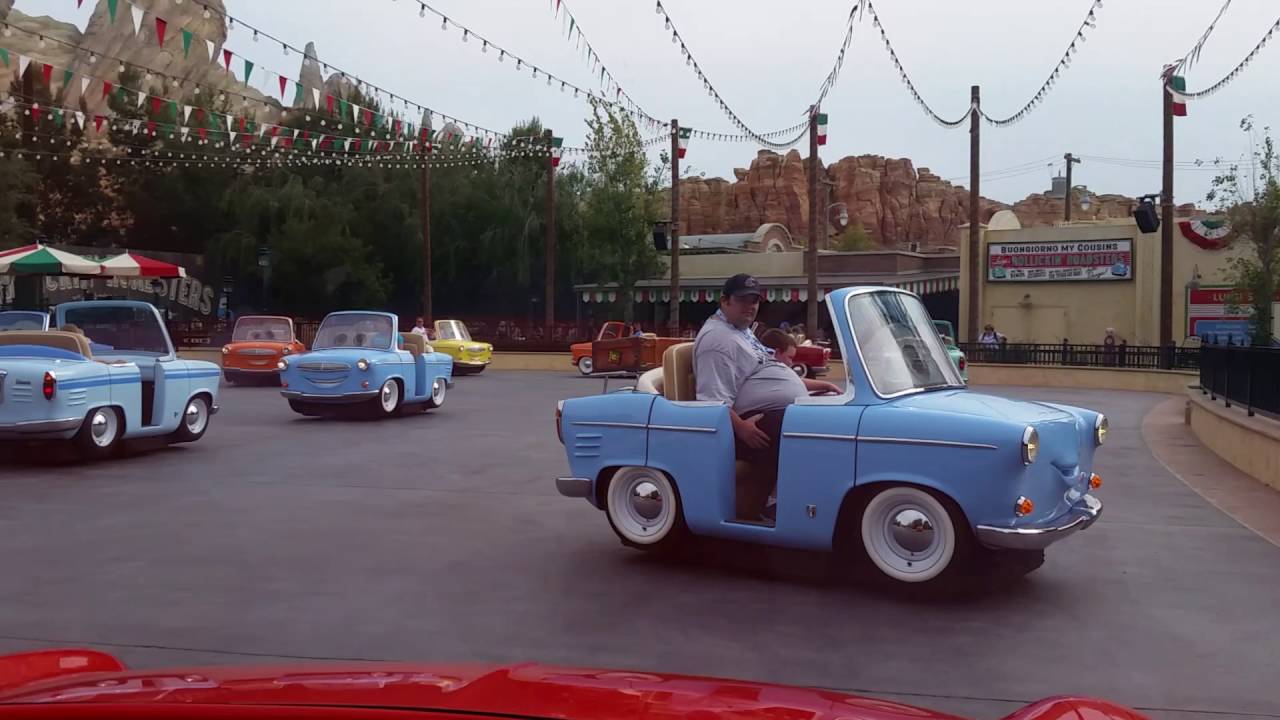 Luigi's Rollickin Roadsters Ride Disney California Adventure - YouTube