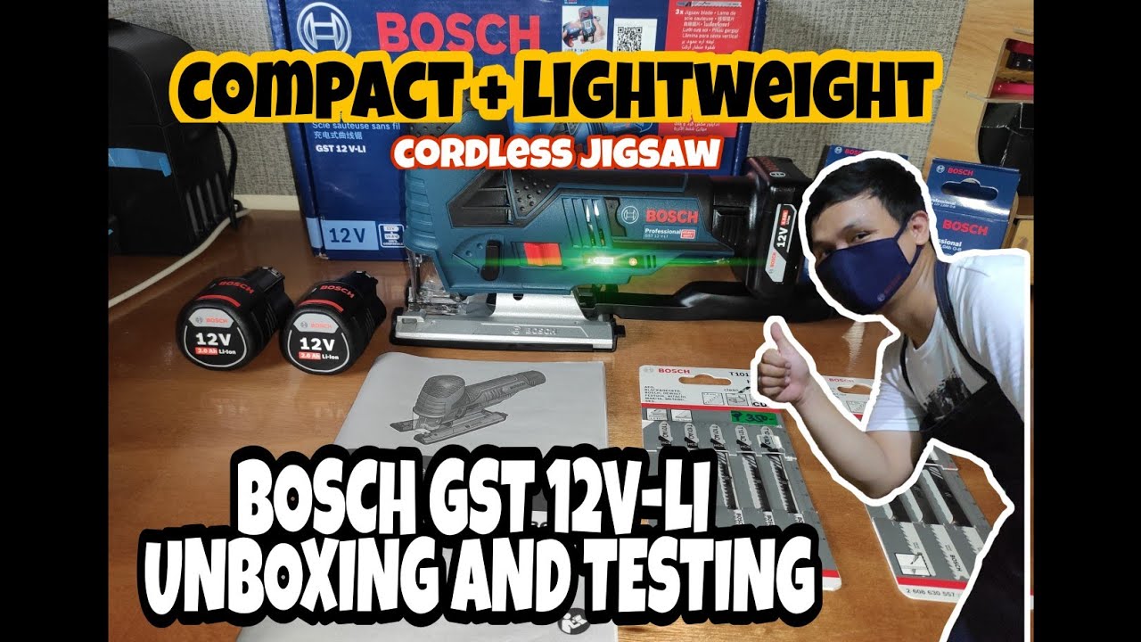 BOSCH GST 12v-Li Professional Cordless Jigsaw UNBOXING + TESTING ...
