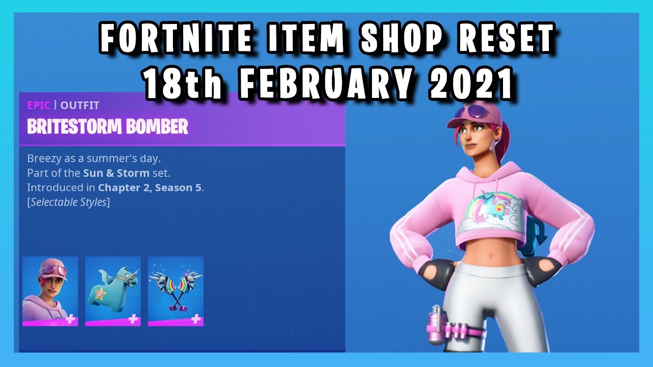 *NEW* BRITESTORM BOMBER BUNDLE! (Fortnite Item Shop Reset 18th February ...