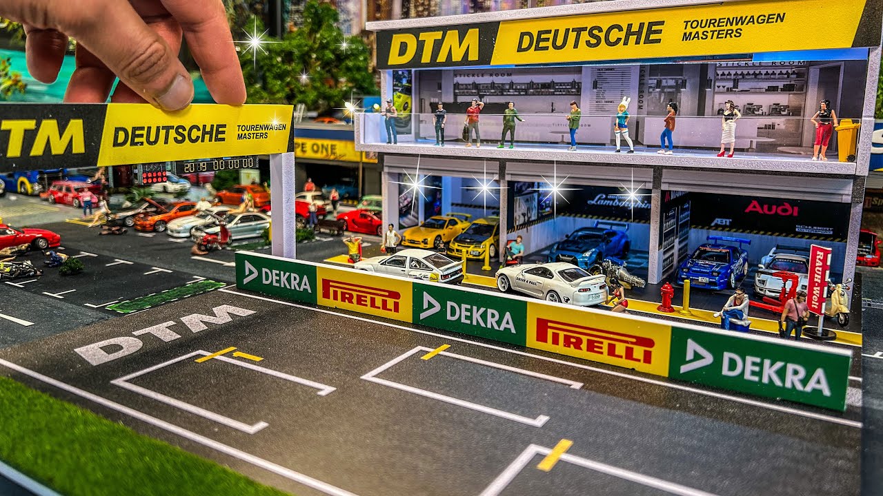 1/64 DOUBLE STOREY CAR PARK DIORAMA SCENES / FORMULA 1 GARAGE #youtube ...