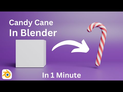Create Your Own Candy Cane in Blender in 1 Minute