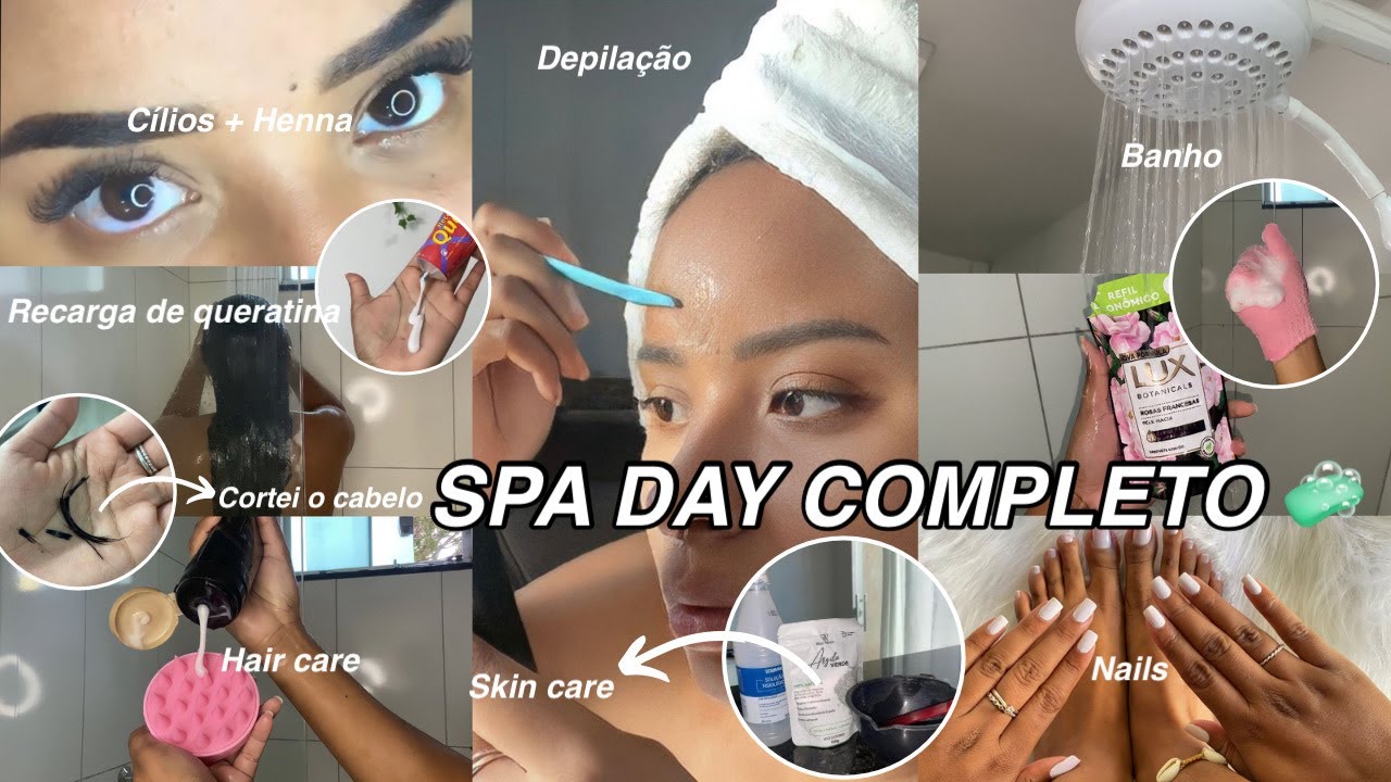 SPA DAY COMPLETO 🧼 | Um dia de autocuidado | Skin care, Hair care ...