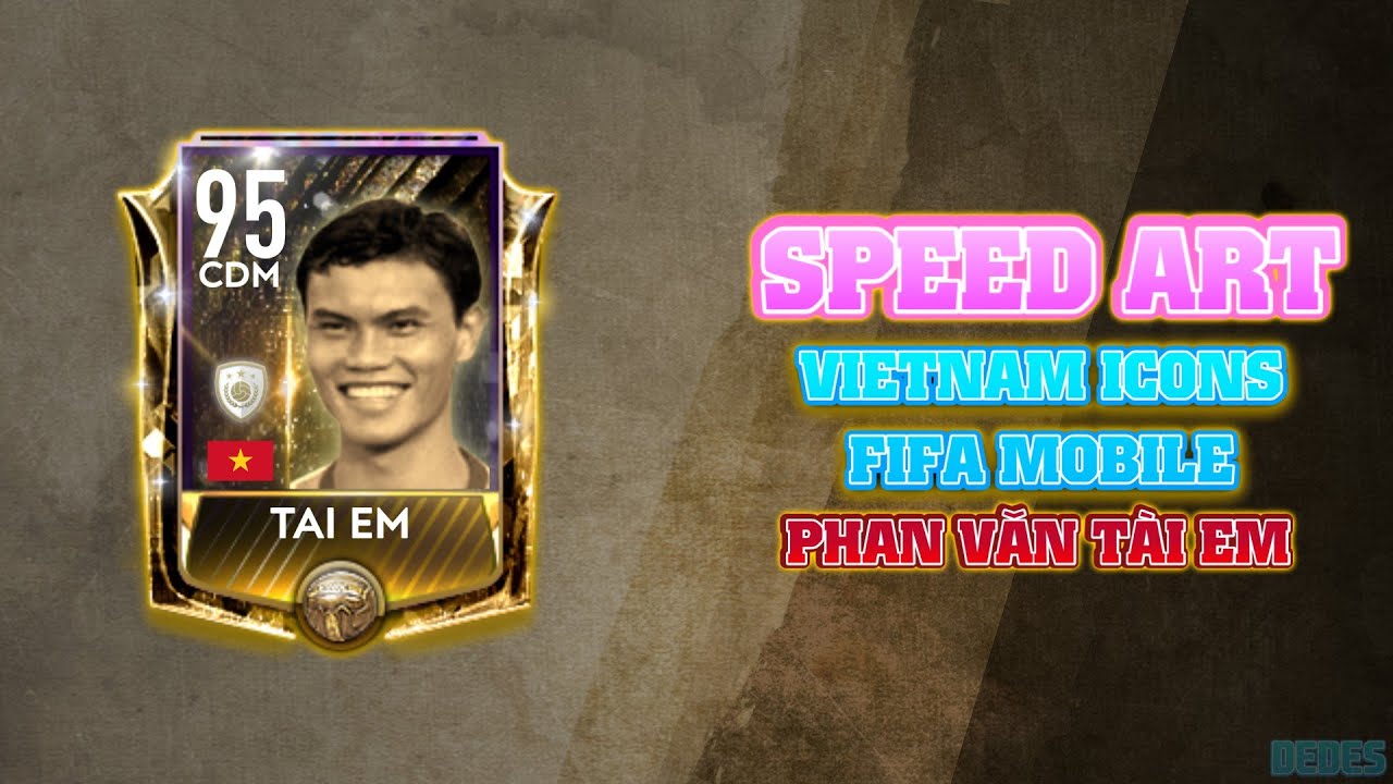 CHẾ THẺ FIFA MOBILE ICONS PHAN VĂN TÀI EM || SPEED ART - YouTube
