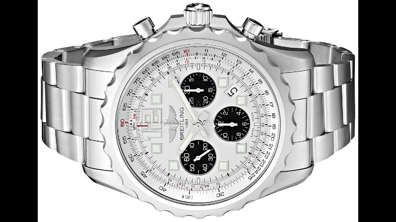 Breitling Men's A2336035 G718SS Chronospace Stainless Steel Watch - YouTube
