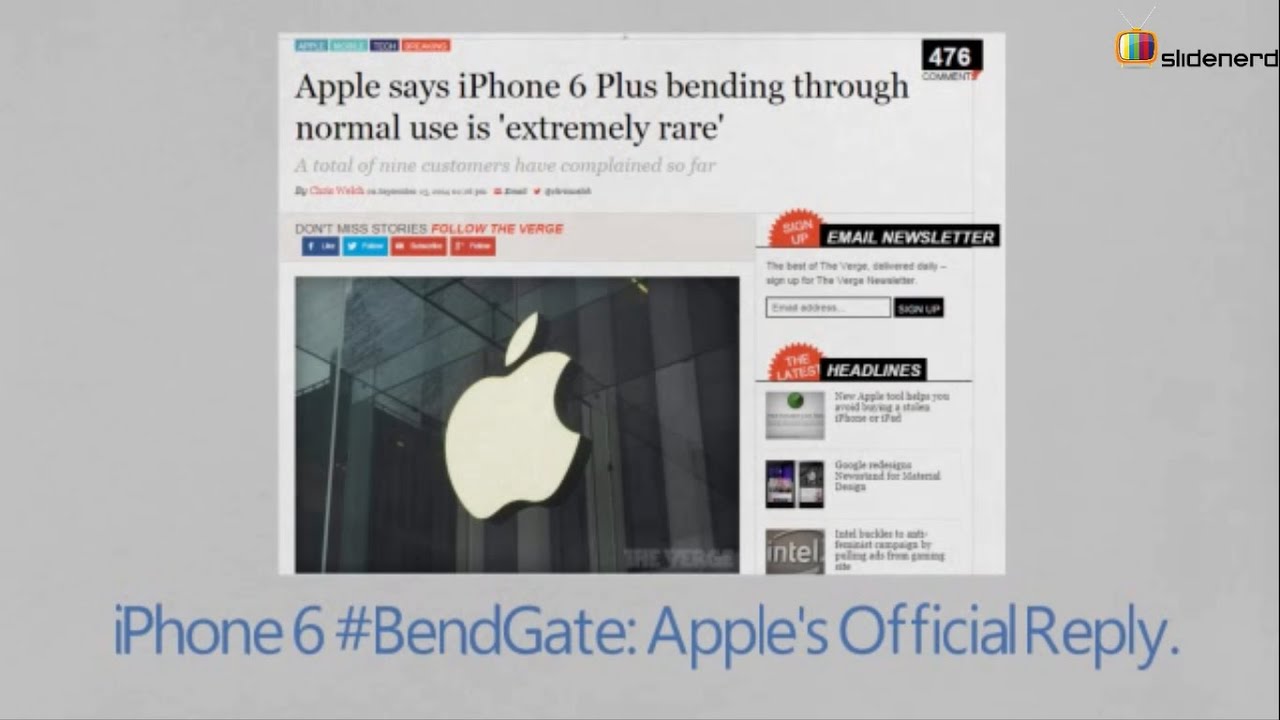 iPhone 6 BendGate Apple Responds | - YouTube