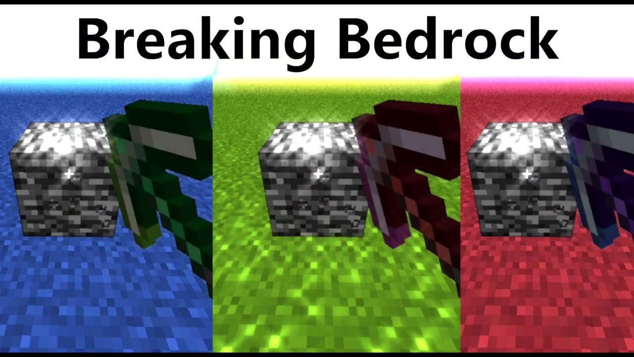 Breaking Bedrock in Minecraft - YouTube