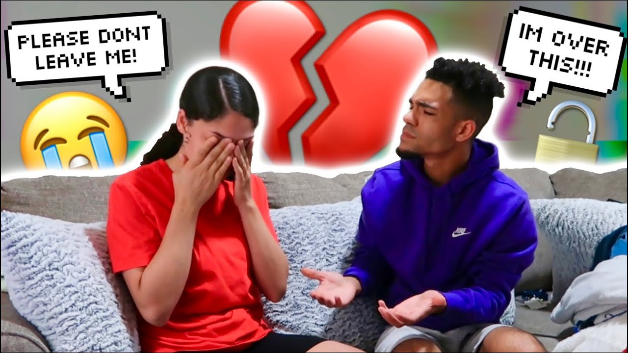 BREAK UP PRANK ON GIRLFRIEND!!! **GET’S EMOTIONAL** - YouTube