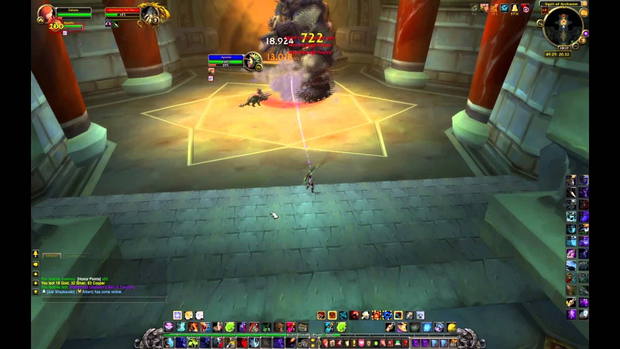 World of Warcraft Vault of Archavon: Archavon Tutorial (Hunter solo) 3/ ...