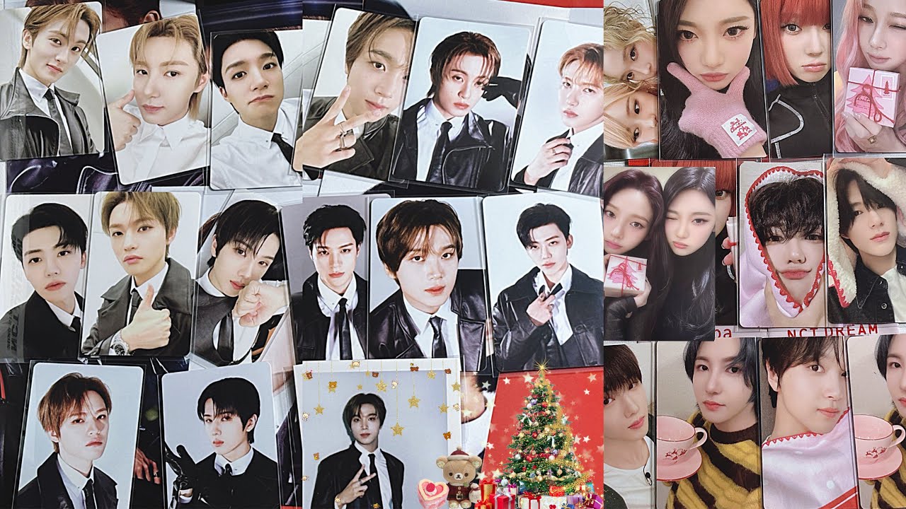 덕질 브이로그 2025 엔시티드림 시즌그리팅 • 시그깡 • 핑크 크리스마스 랜덤팩feat에스파 • 포카깡 • 택배깡 • 아워모티프 바인더 • 포카정리 • 시즈니로그