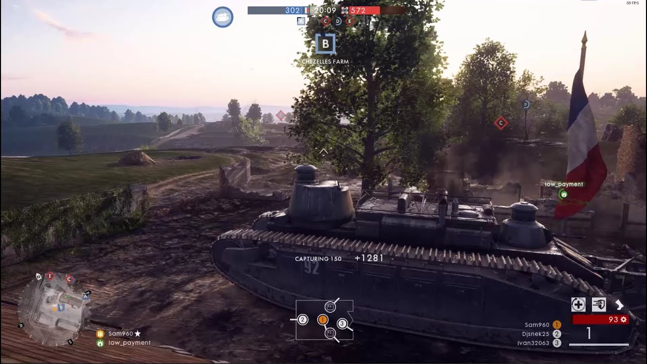 Battlefield 1 Char 2c behemoth on Rupture map - YouTube