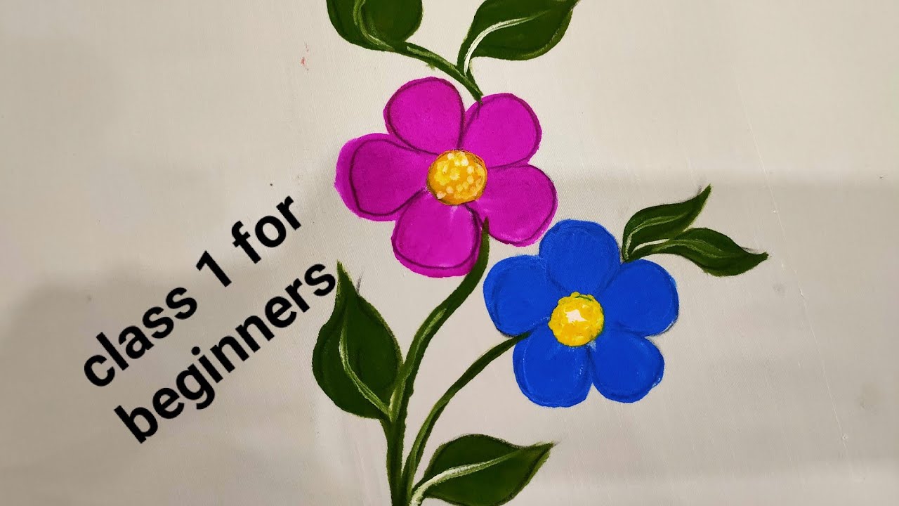 let's learn fabric painting class 1 for beginners simple colouring with ...