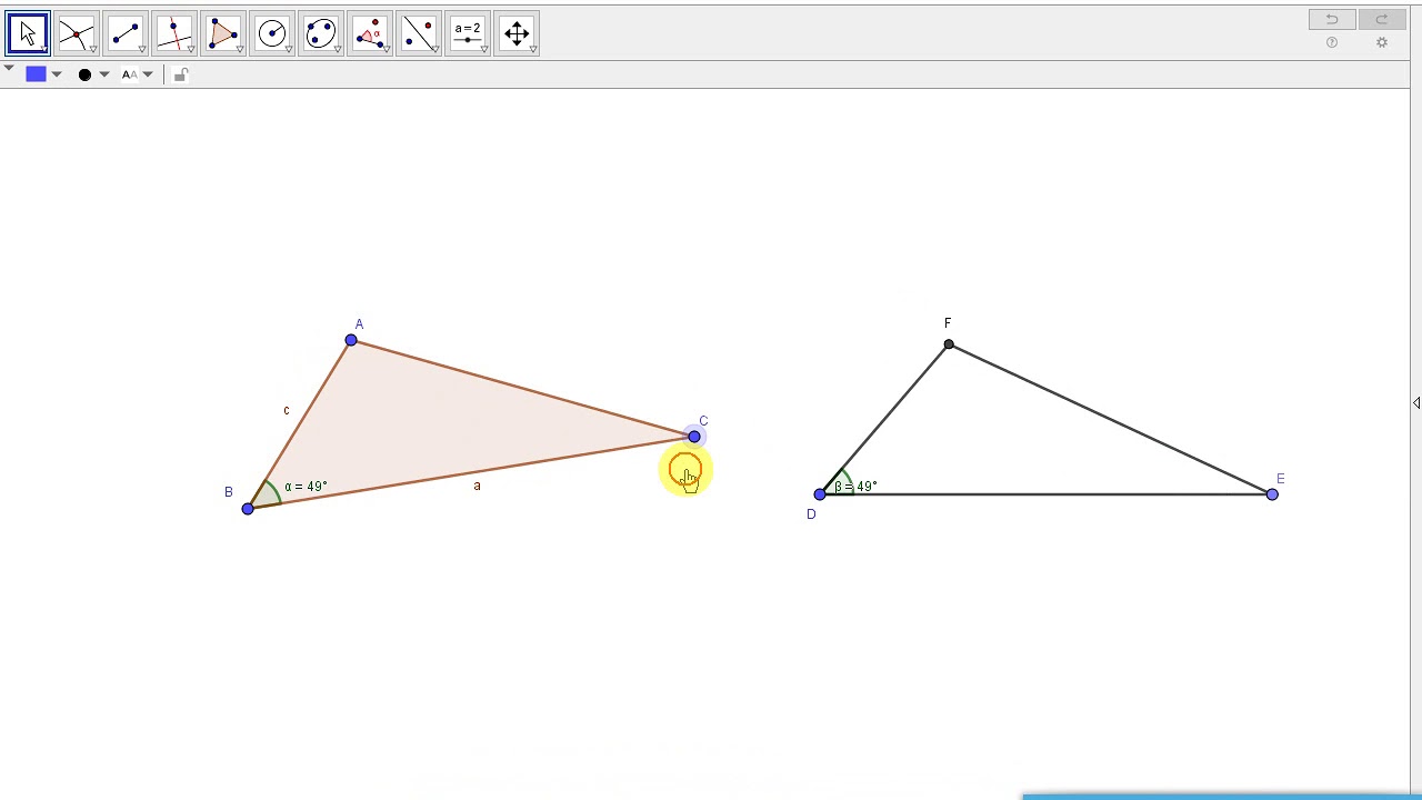 Construction of Congruent Triangles - SAS criteria - YouTube