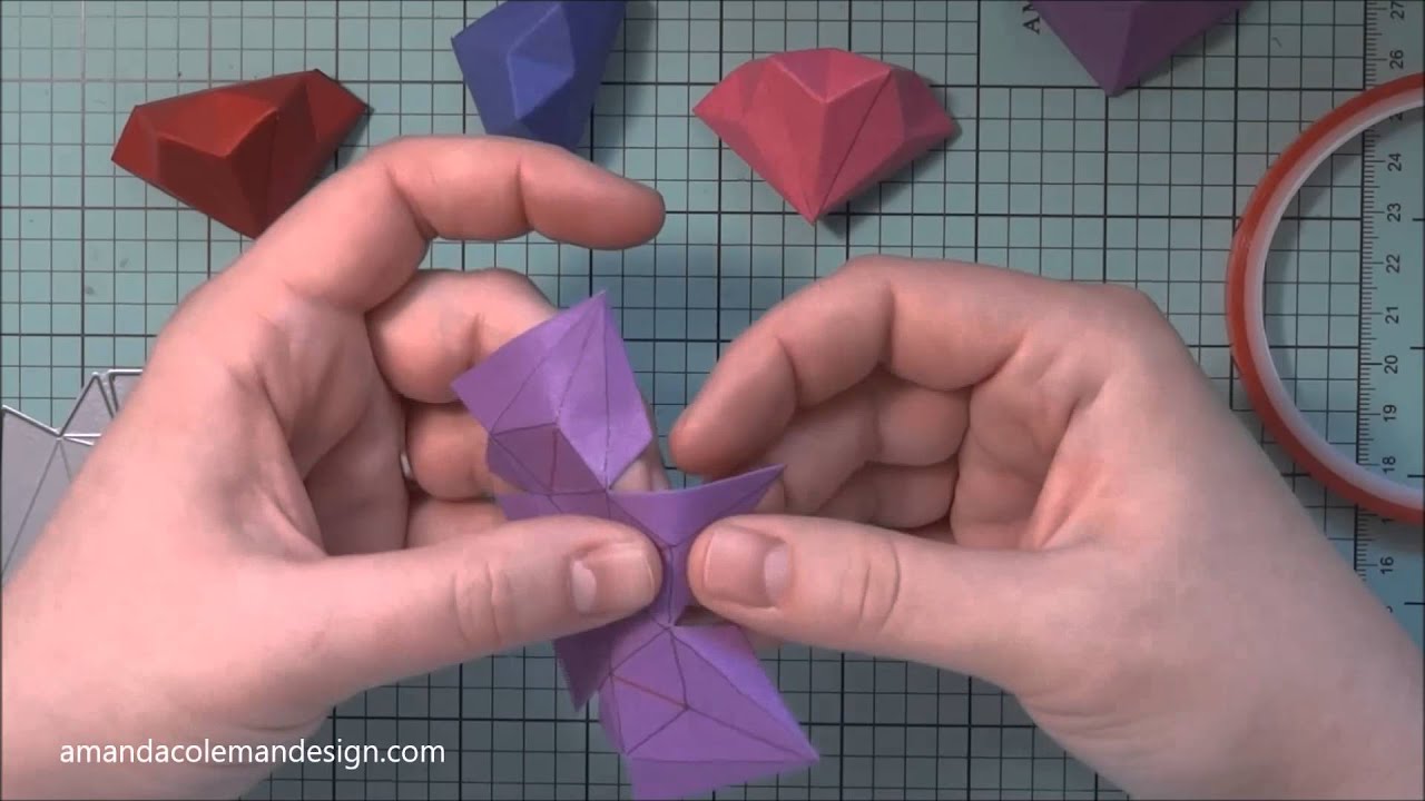 How to Assemble the 3D Diamond Template Die from Waffle Flower Crafts ...