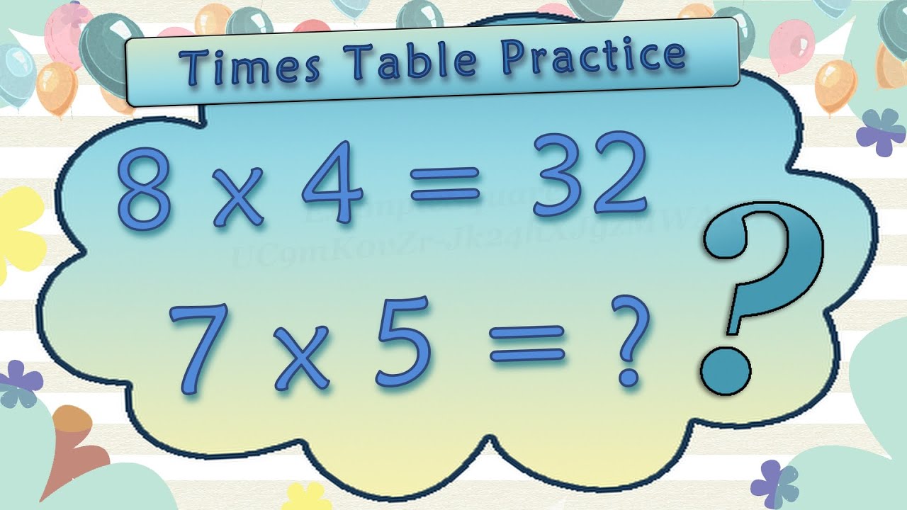 Multiplication Table of 7 and 8, Times Table Practice - YouTube