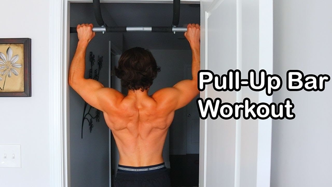 AT HOME Back & Biceps Pull-Up Bar Workout | Follow Along (With Abs ...
