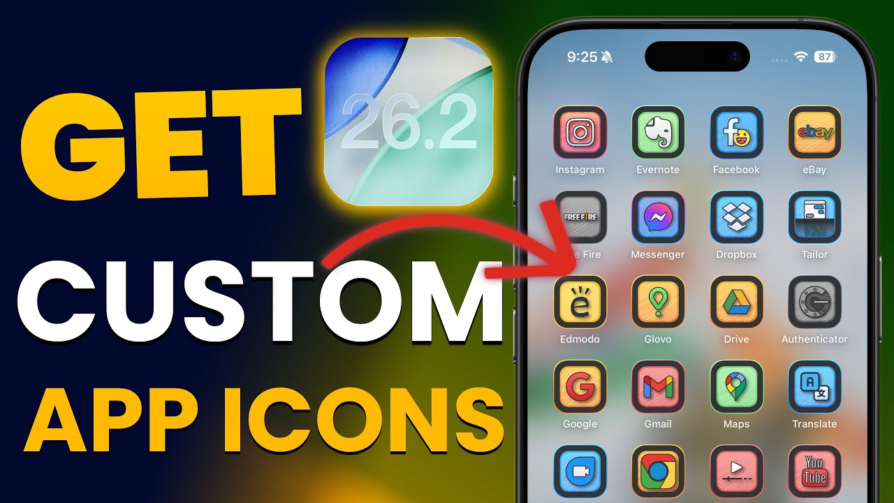 How to Customise App Icons on iPhone? iOS 26 Custom App Icons on iPhone ...