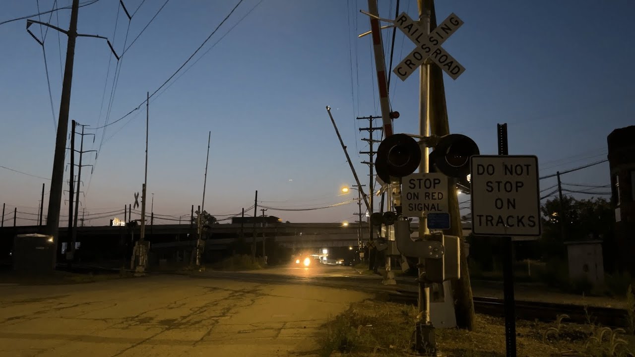 Dearborn Street Railroad Crossing Tour at Night (Delray Junction ...