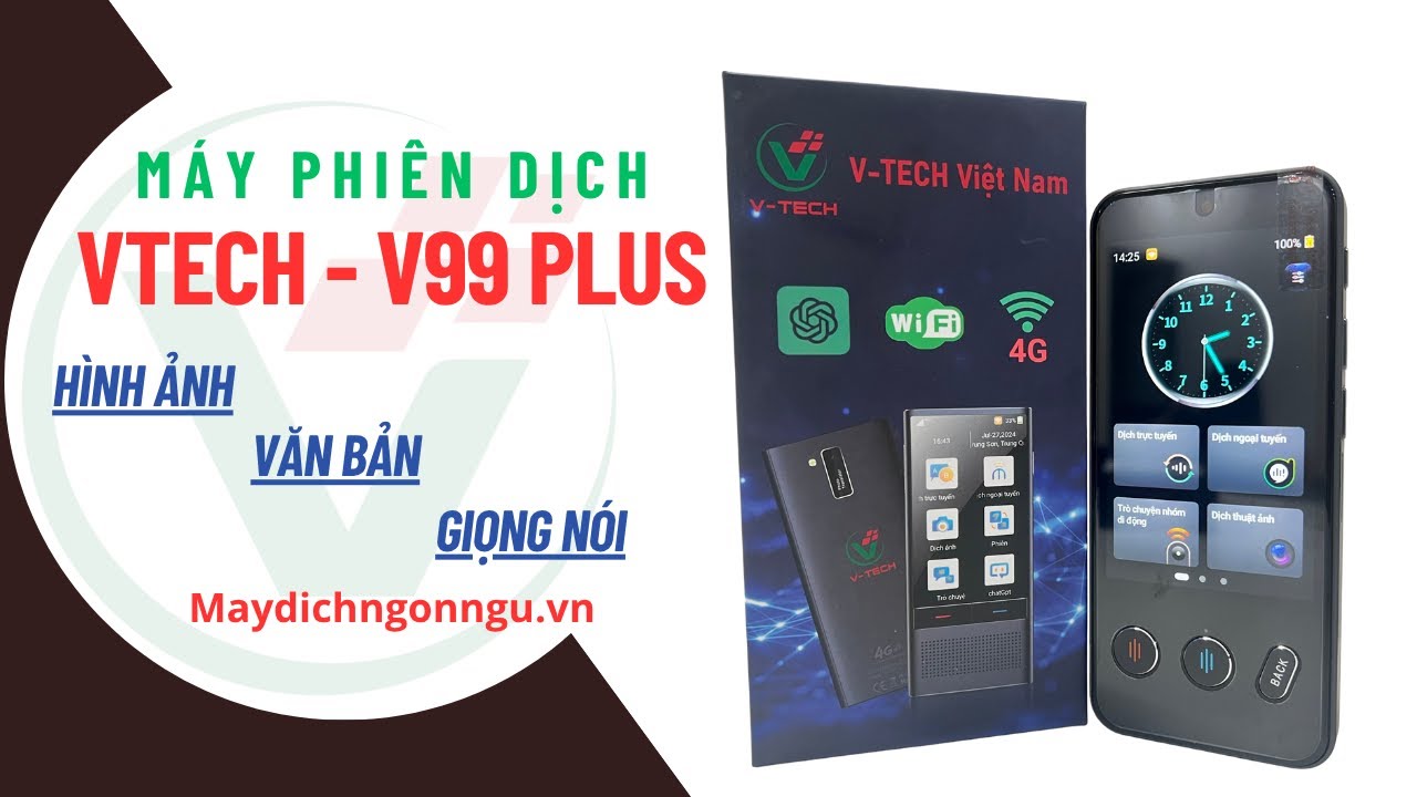 Máy phiên dịch - Máy dịch thuật Vtech V99 Plus - Làm việc với người ...