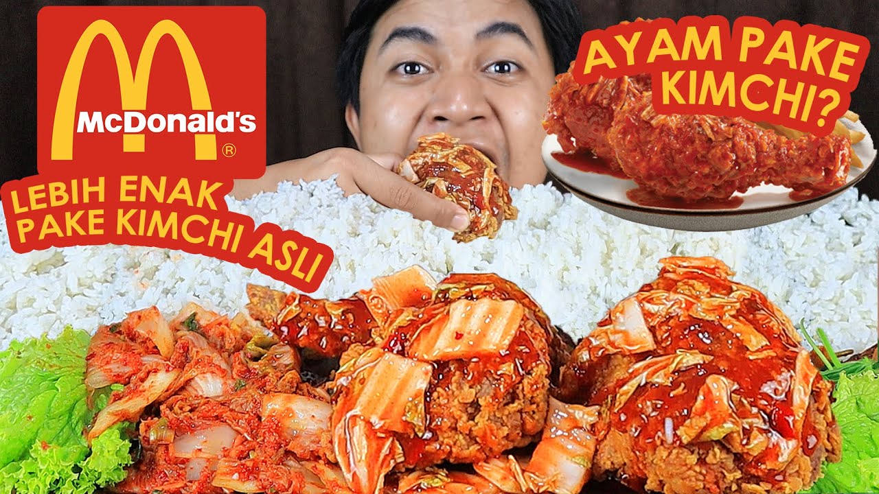 MUKBANG MCD CHICKEN KIMCHI DENGAN KIMCHI BENERAN | KIMCHI CHICKENNYA ...