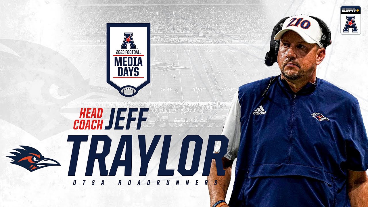 American Football Media Day: UTSA Head Coach Jeff Traylor - YouTube