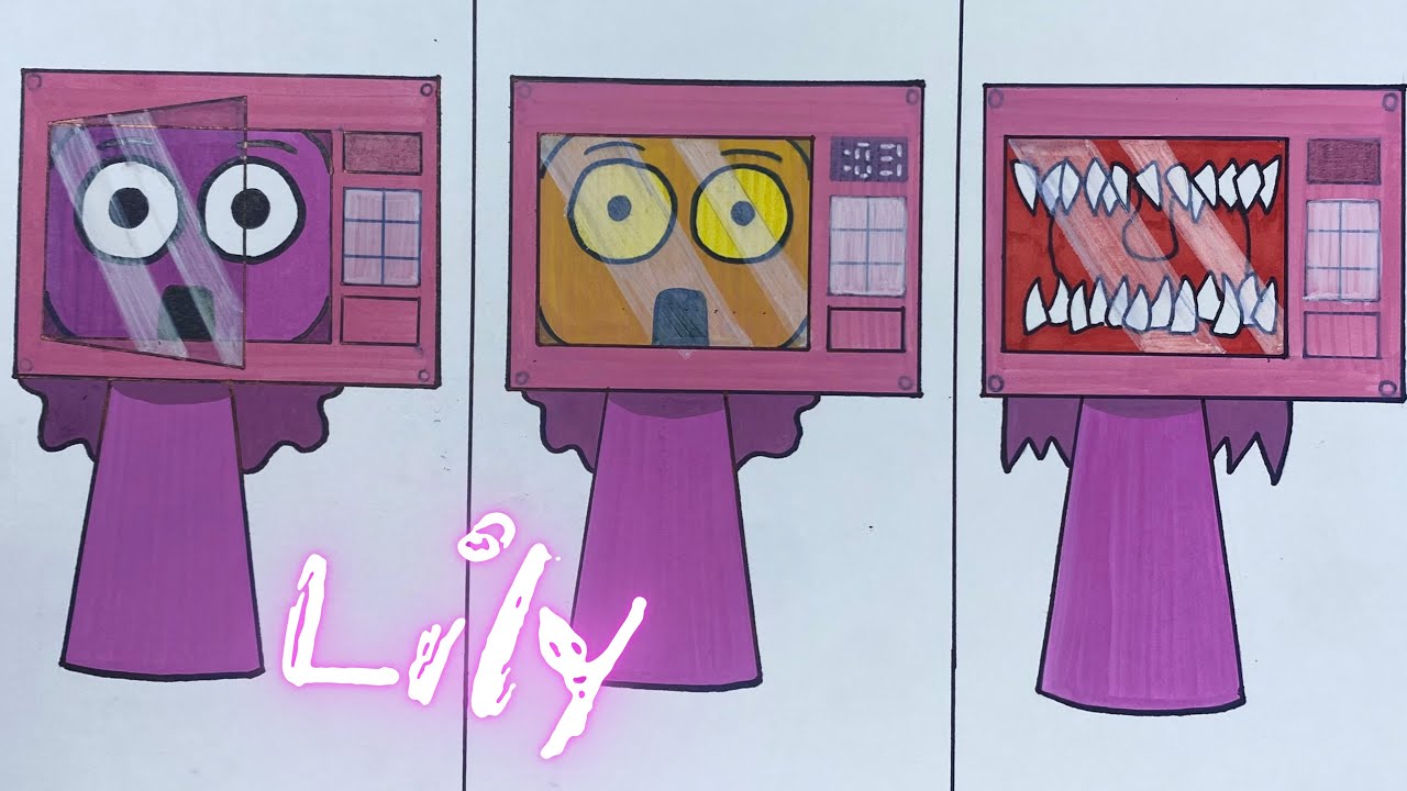 Drawing Sprunki Microwave LILY Phase 4 - YouTube