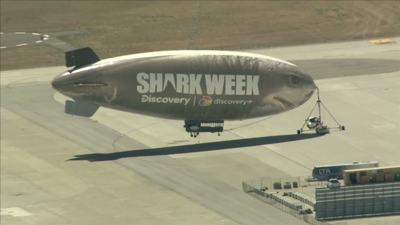 Discovery Channel Shark Week Blimp - YouTube