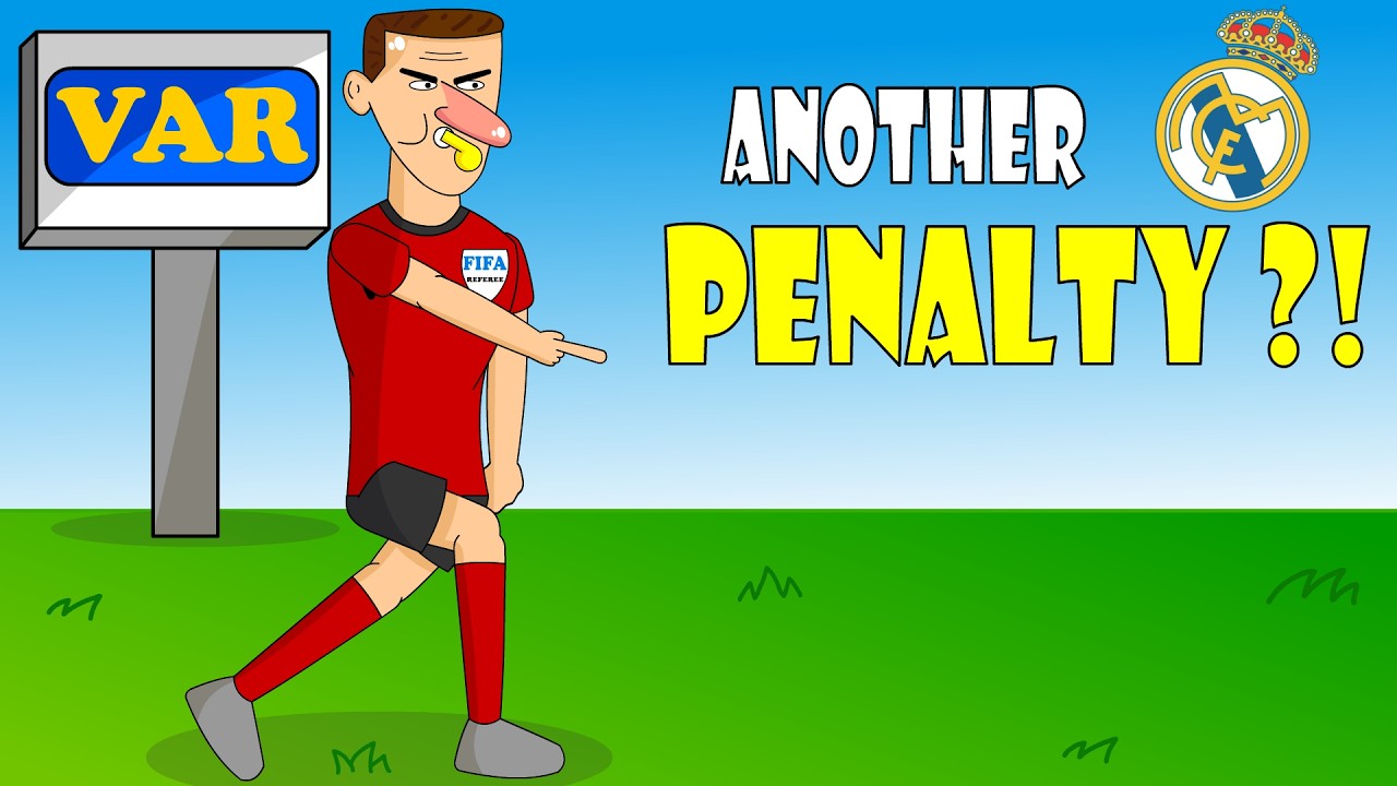 PENALTI A FAVOR DEL REAL MADRID 🤣 | Football Cartoon ⚽🔥 - YouTube