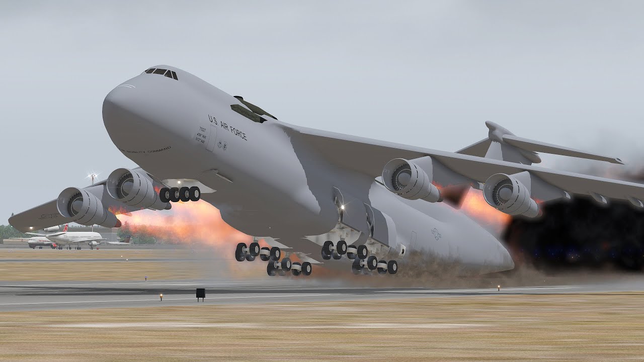 C-5 Galaxy Pilot Made A Huge Mistake During Tailwind Take Off | XP11 ...